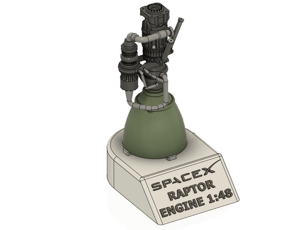 RAPTOR ATMOSPHERIC ENGINE SPACEX 3D model 3D printable | CGTrader