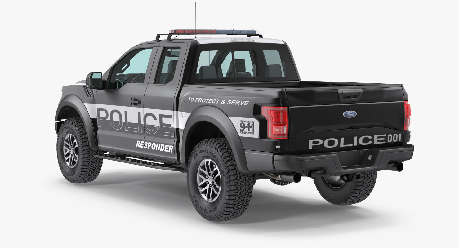 Ford F-150 Raptor Police 3D model | CGTrader