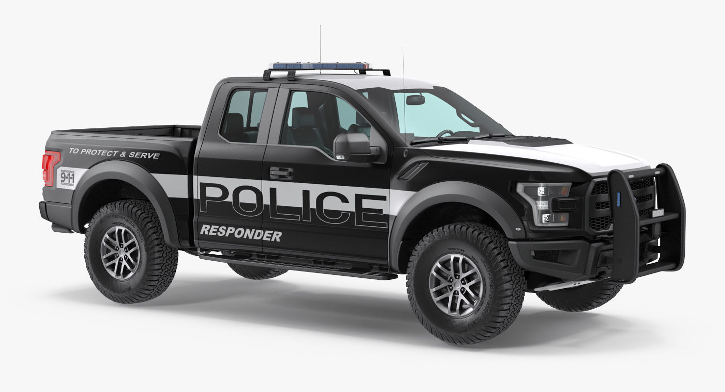 Ford F-150 Raptor Police 3D model | CGTrader