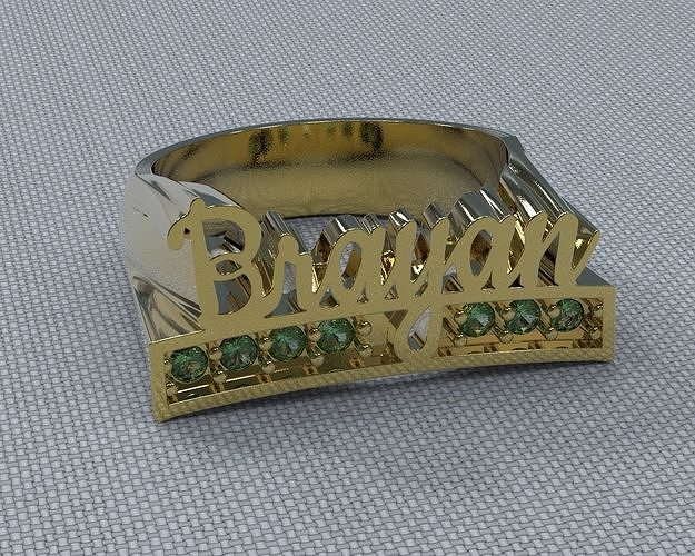 Brayan Name Ring free 3D model 3D printable | CGTrader