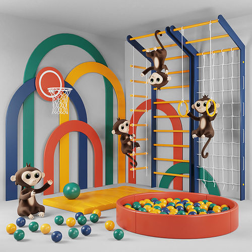 Childrens complex Set 3D model | CGTrader