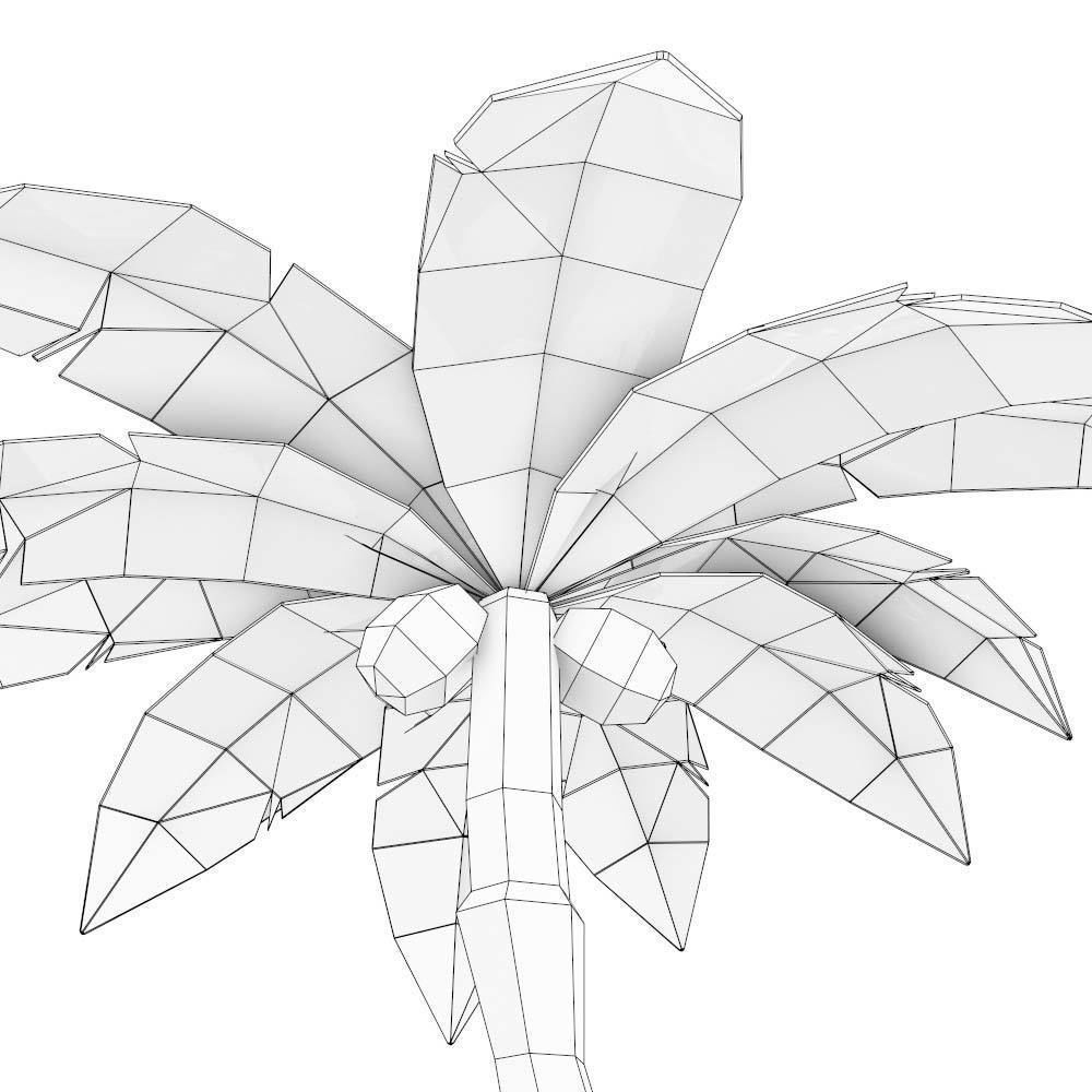 3D model Coconut tree lowpoly toon 3d model VR / AR / low-poly | CGTrader