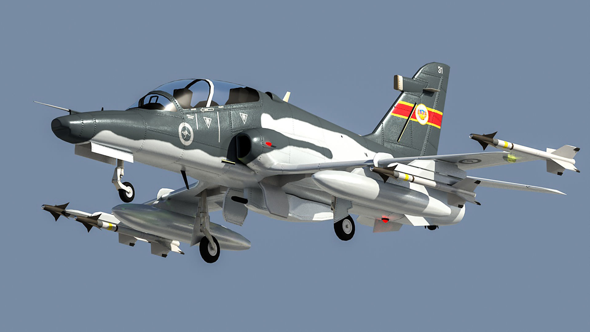 3D model BAE Hawk 127 Royal Australian Air Force VR / AR / low-poly ...