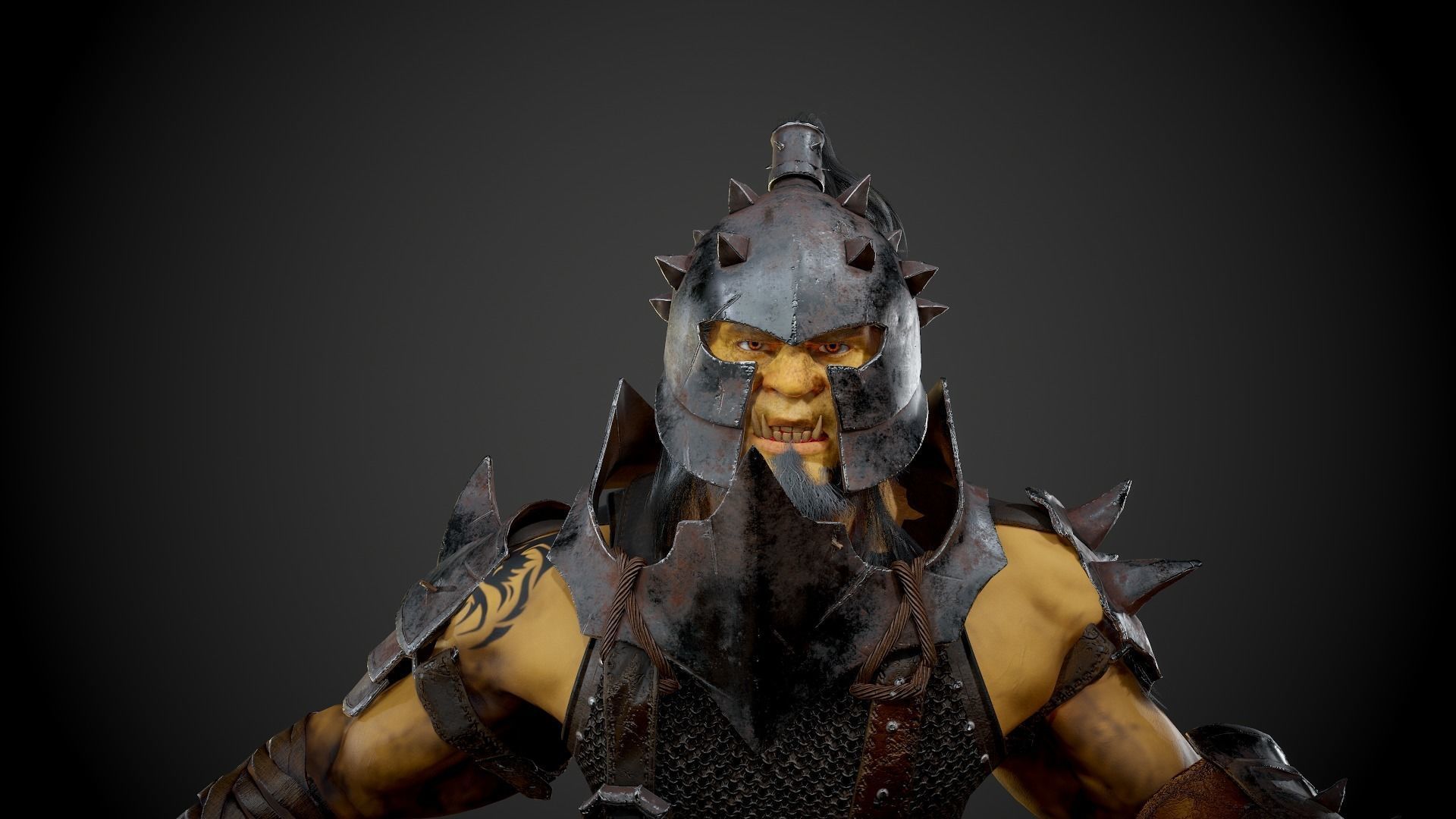3D model Orc armored with mace VR / AR / low-poly | CGTrader