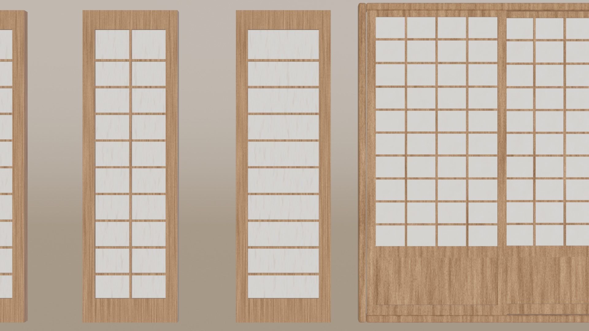Shoji door Pack -Japanese Sliding door 3D model | CGTrader