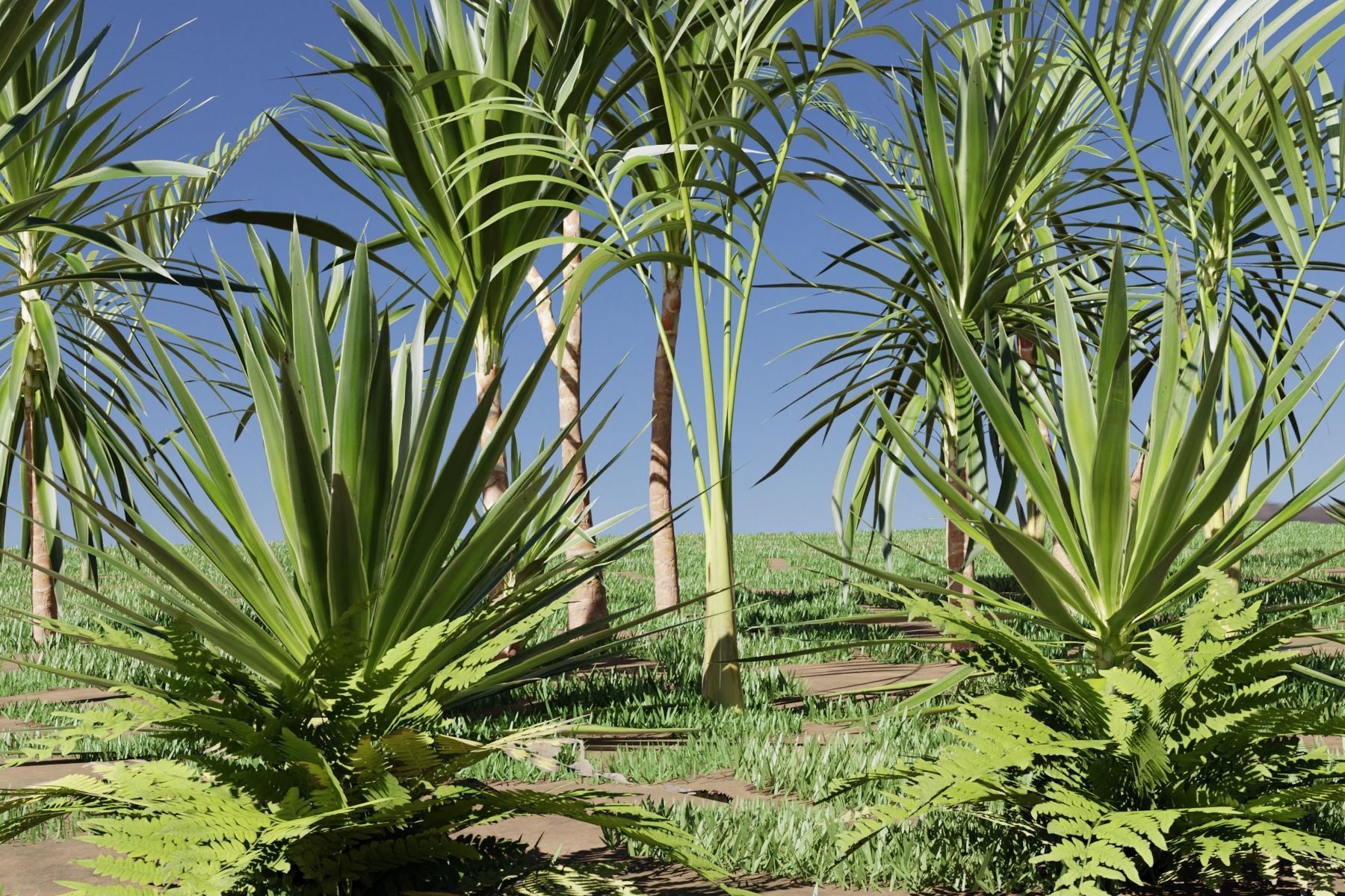 3D model Complete Nature Asset pack with grass VR / AR / low-poly ...