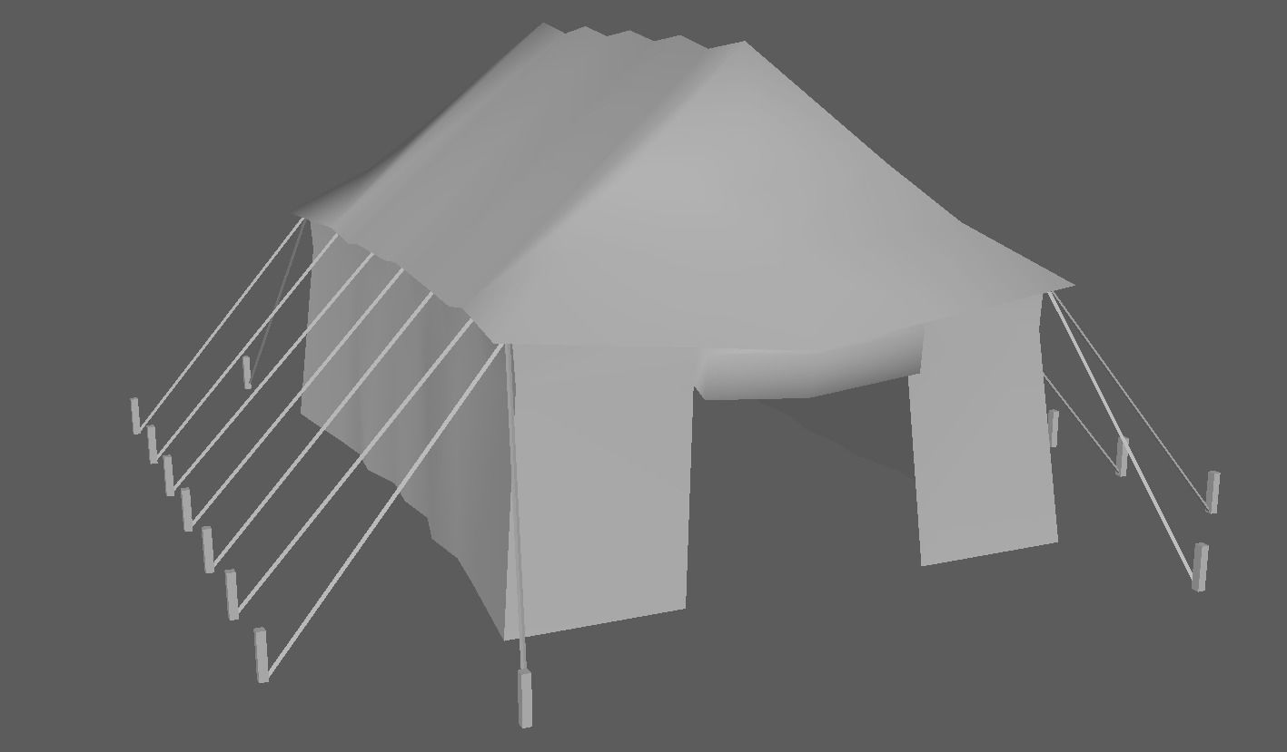 Tent Low poly Model free VR / AR / low-poly 3D model | CGTrader