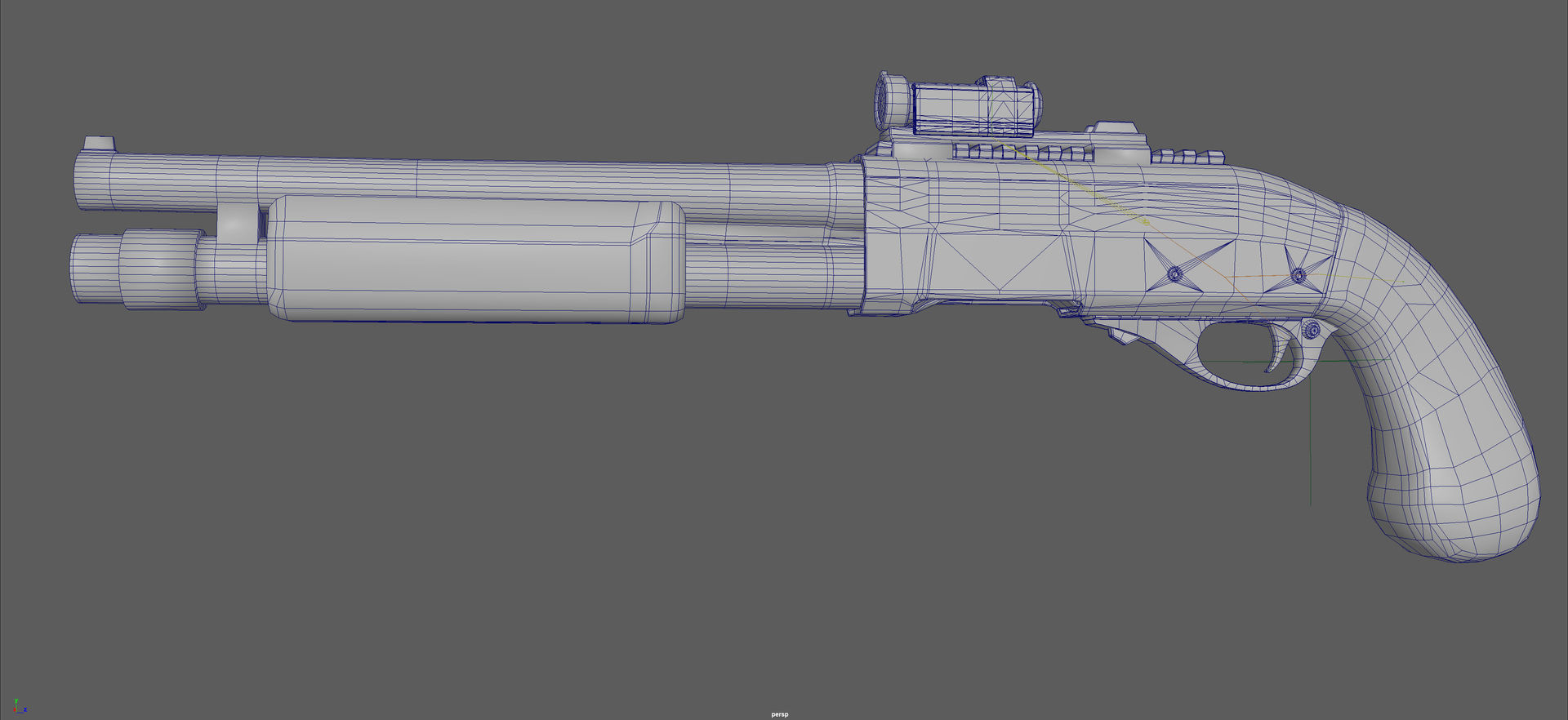 3D model Detailed Old Shotgun Rig VR / AR / low-poly | CGTrader