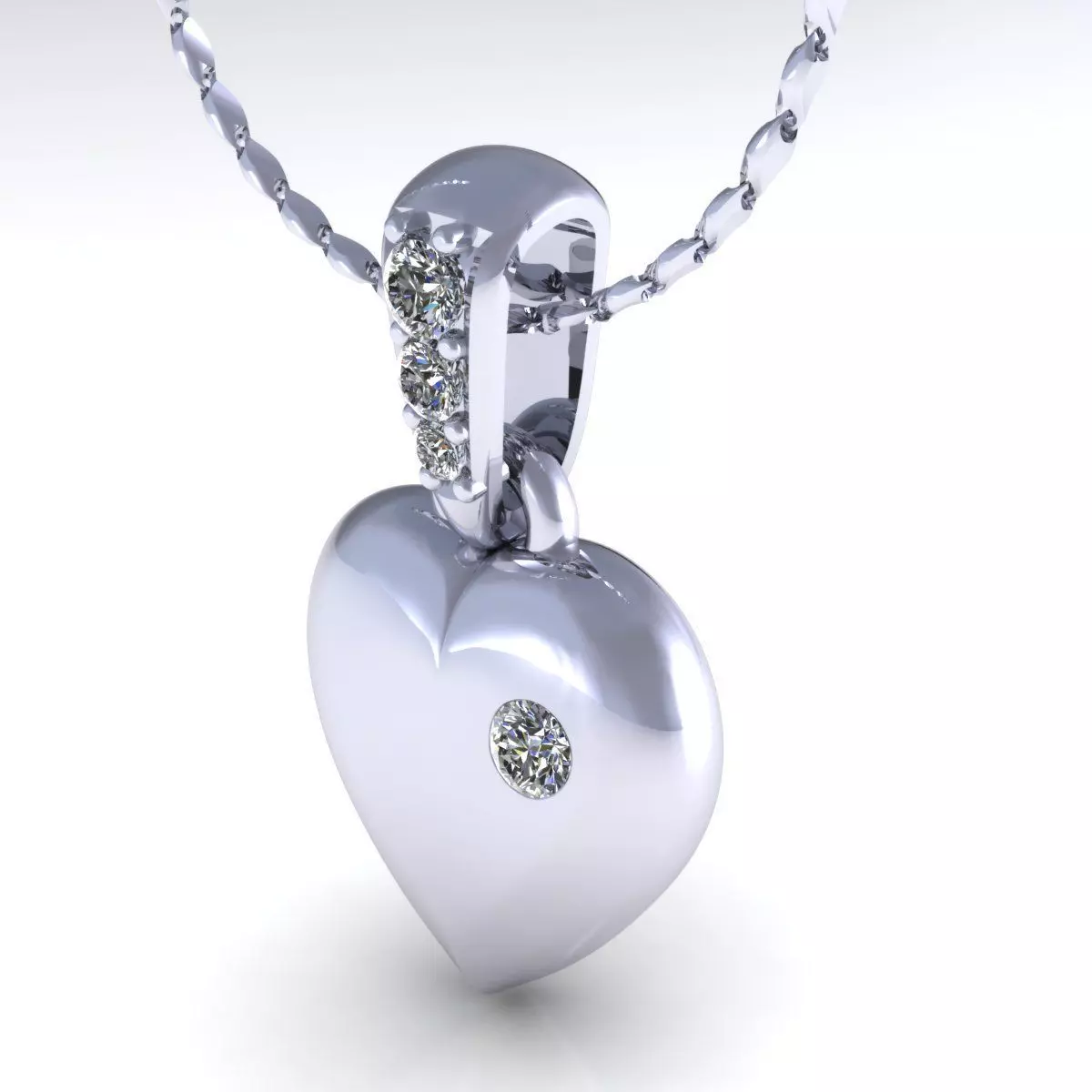 Solid Heart Small Love Pendant 3D model 3D printable | CGTrader