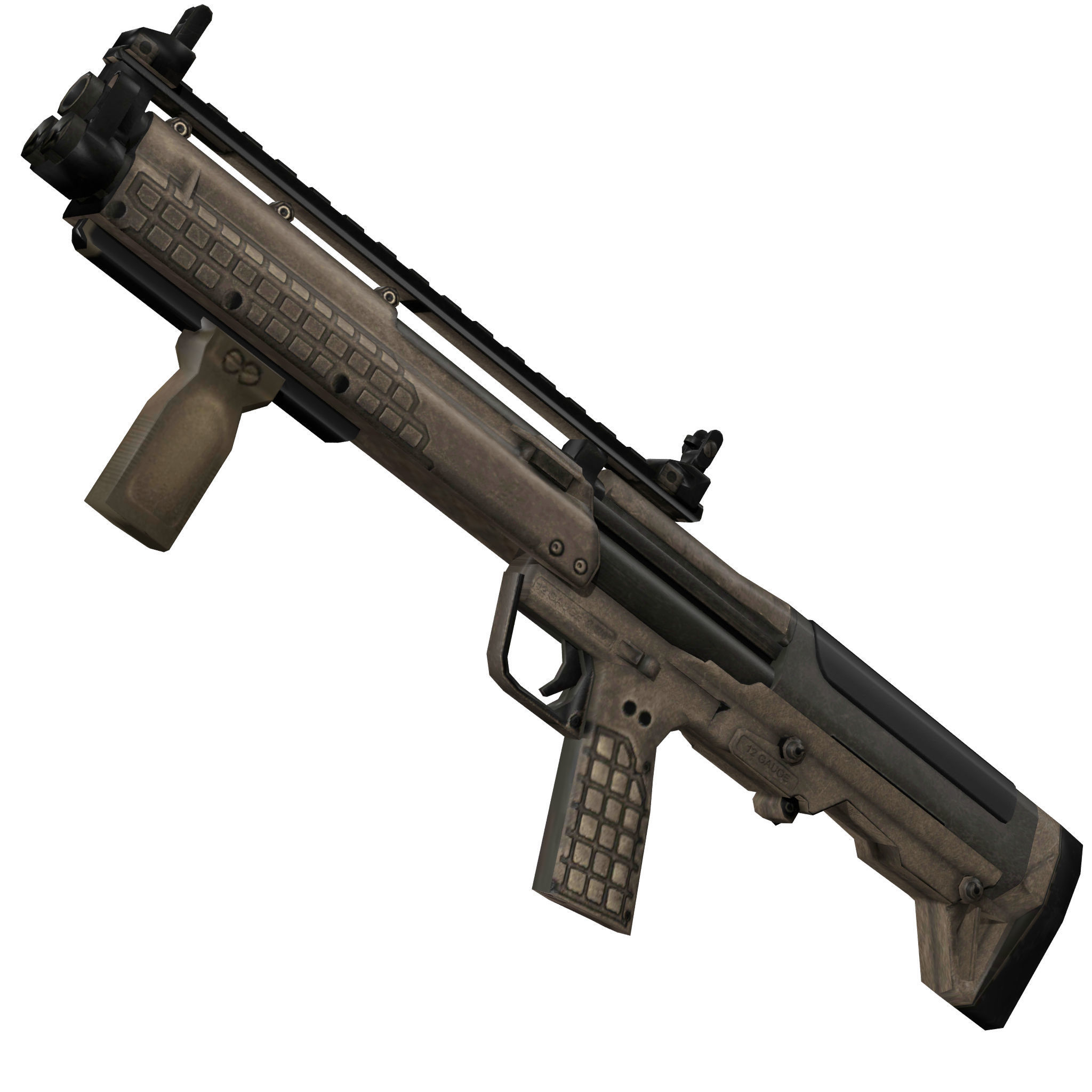 3D model KSG Shotgun Rig VR / AR / low-poly | CGTrader