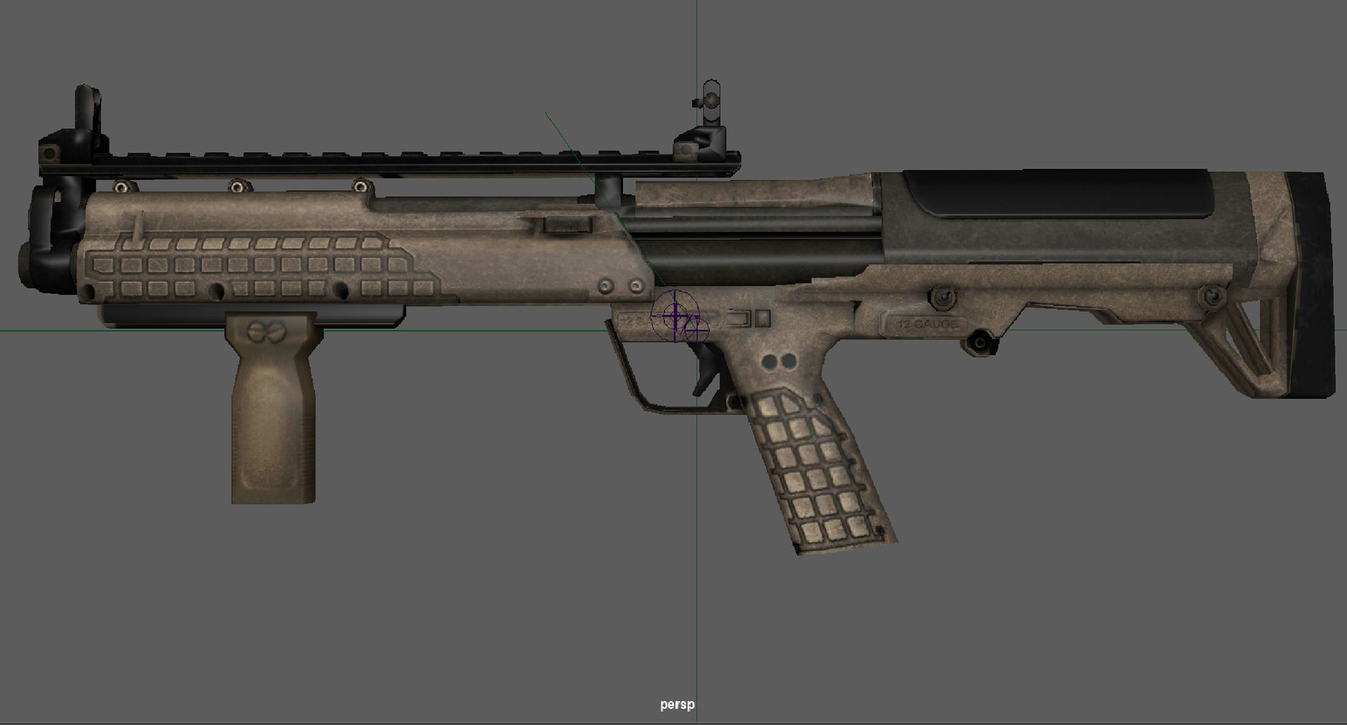 3D model KSG Shotgun Rig VR / AR / low-poly | CGTrader