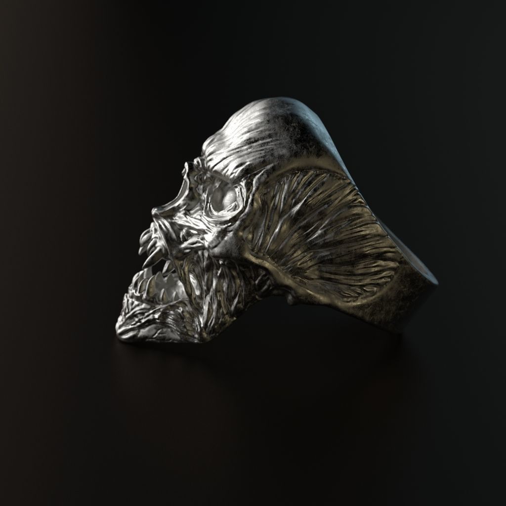 Ring Skull Vampire STL OBJ 3D model 3D printable | CGTrader