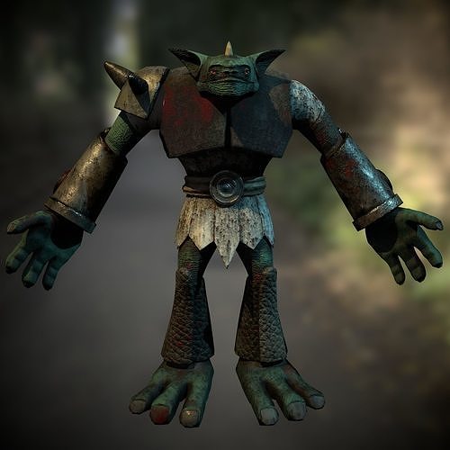 Mid poly Cartoon Ork 3D model | CGTrader