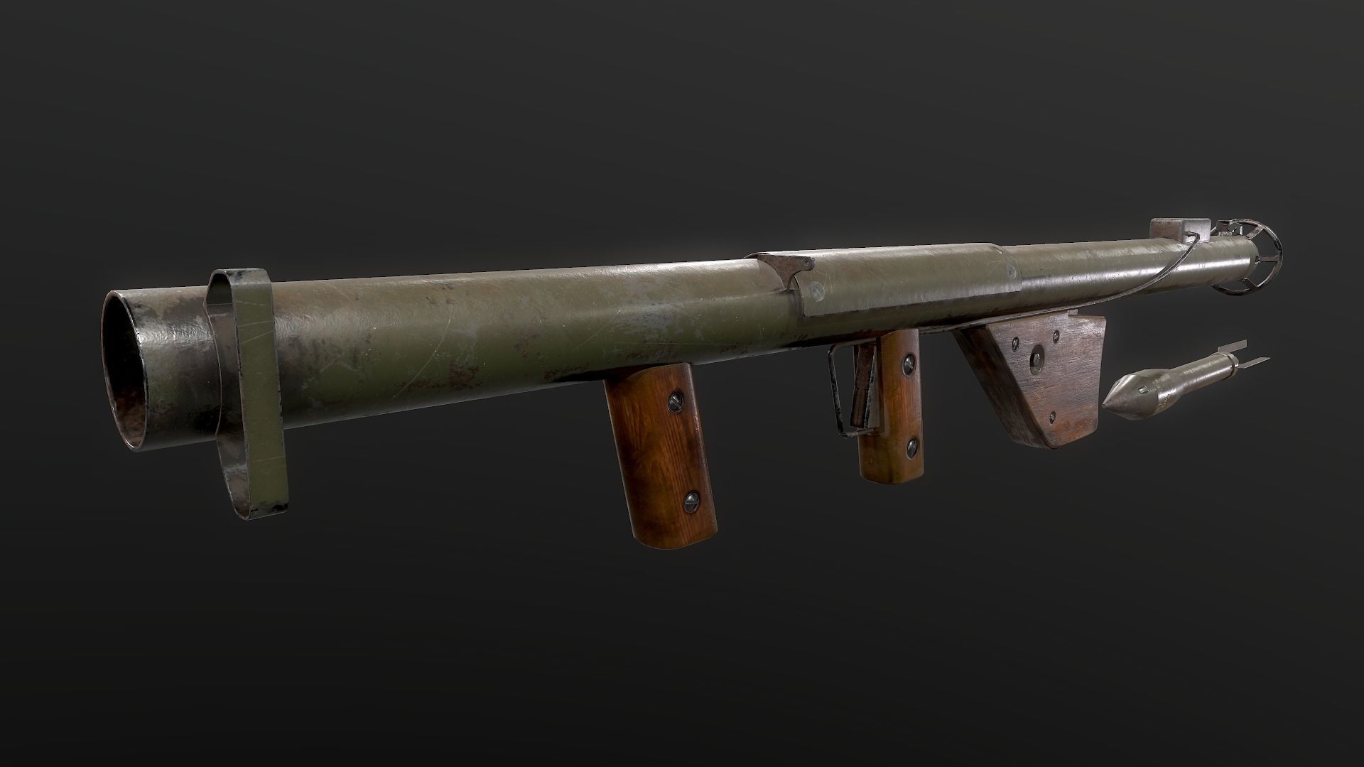3D model M1A1 Rocket Launcher ww2 usa Bazooka VR / AR / low-poly | CGTrader