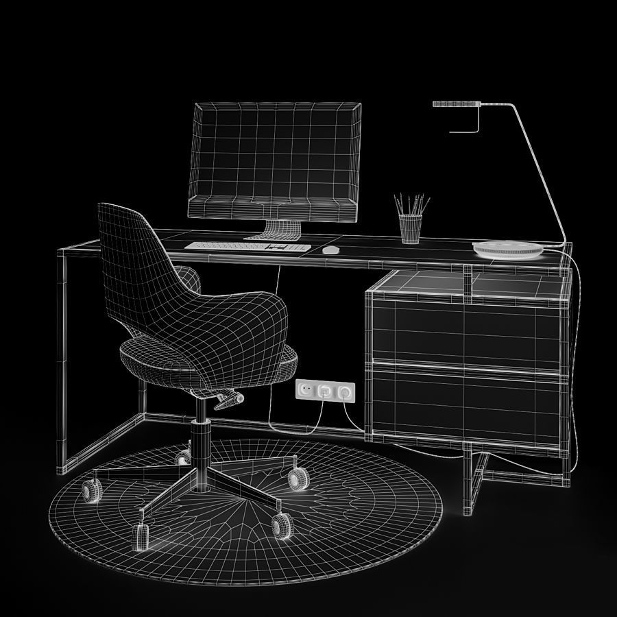 Workplace Baxter 3D model | CGTrader