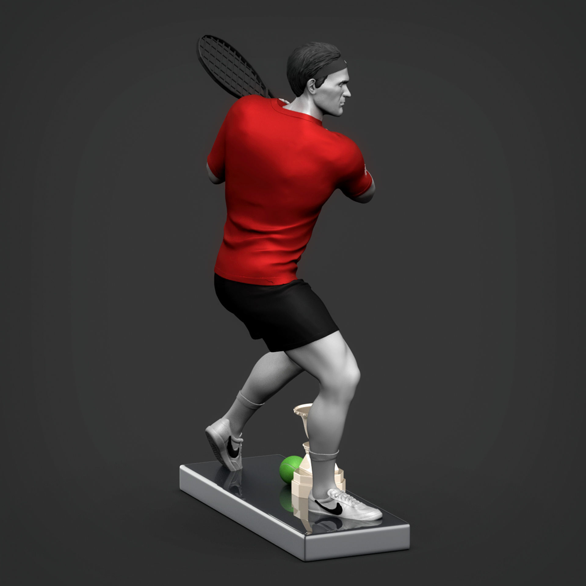 Roger Federer 3D Printable 3 3D model 3D printable | CGTrader