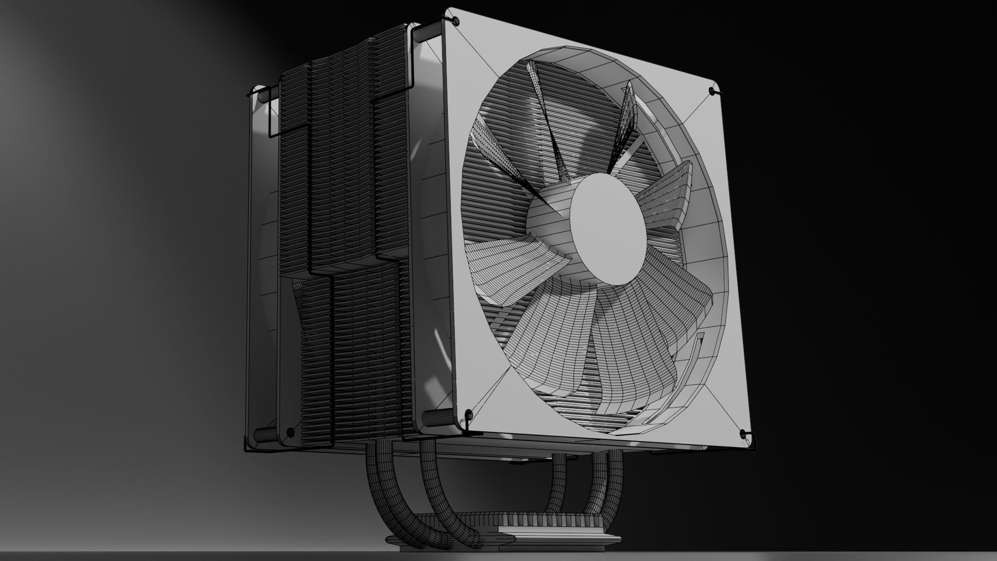 CPU fan DEEPCOOL GAMMAX300 3D model animated | CGTrader