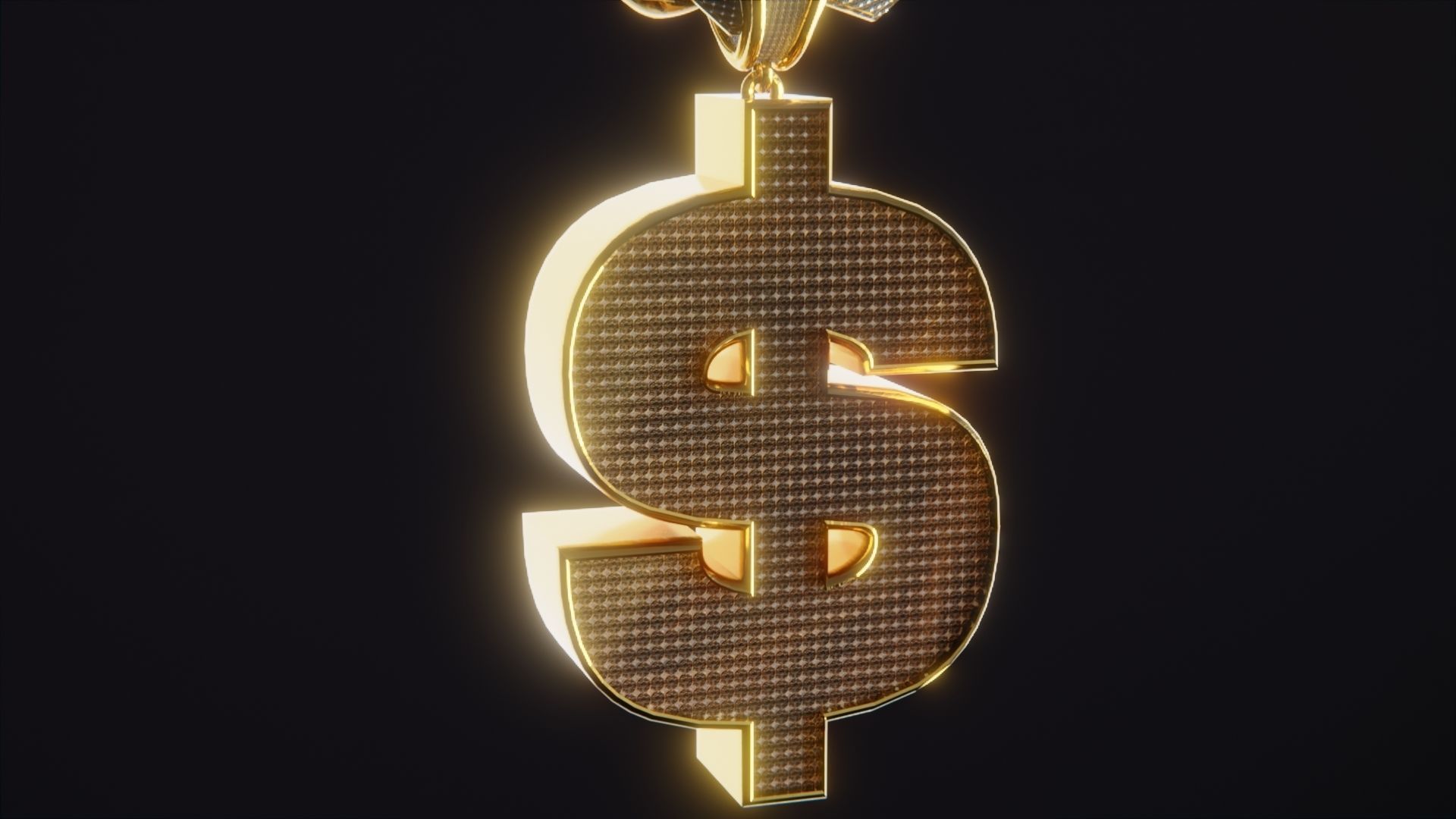 3D model Cash Symbol Diamond Chain VR / AR / low-poly | CGTrader