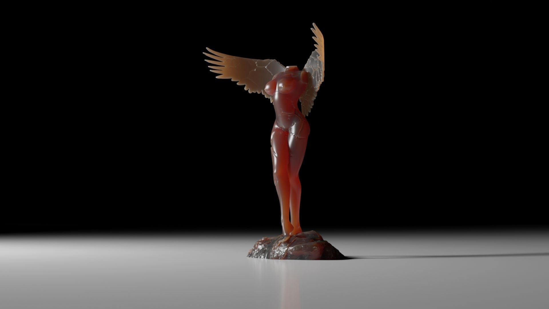 Fallen Angel Statue free 3D model 3D printable | CGTrader
