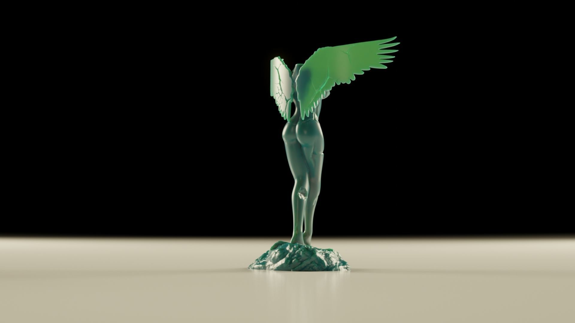 Fallen Angel Statue free 3D model 3D printable | CGTrader