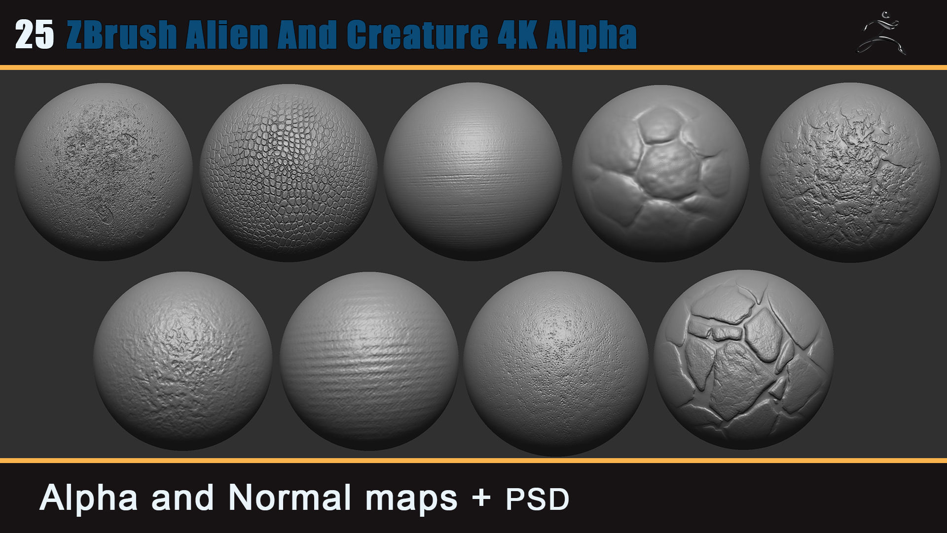 25 Zbrush Alien and creature 4k alpha 3D model | CGTrader