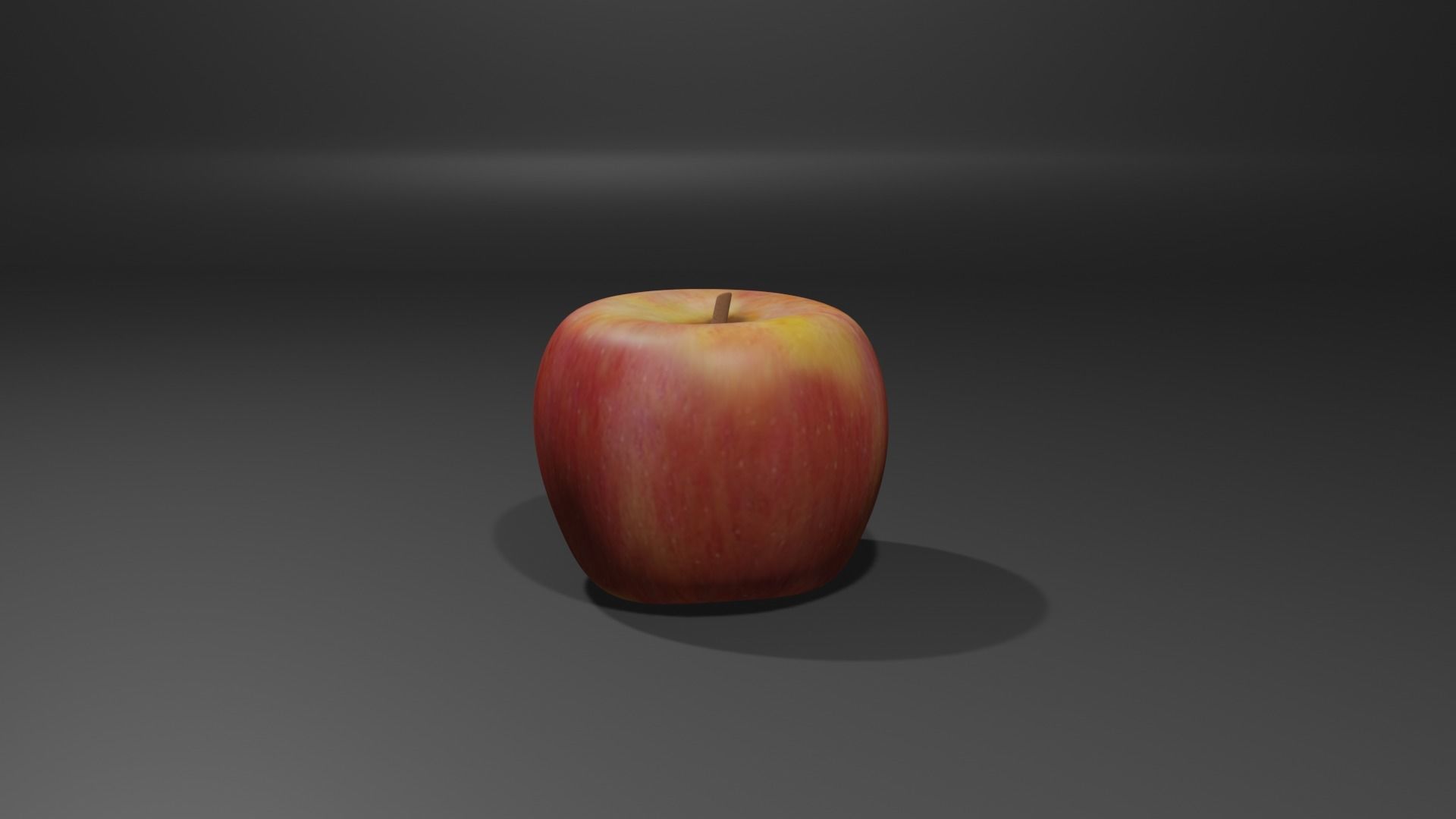 3d model of an apple with a drawn texture 3D model | CGTrader