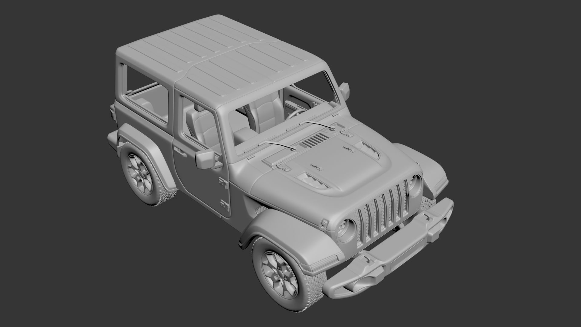 Jeep Wrangler 2Door 2022 free 3D model 3D printable | CGTrader