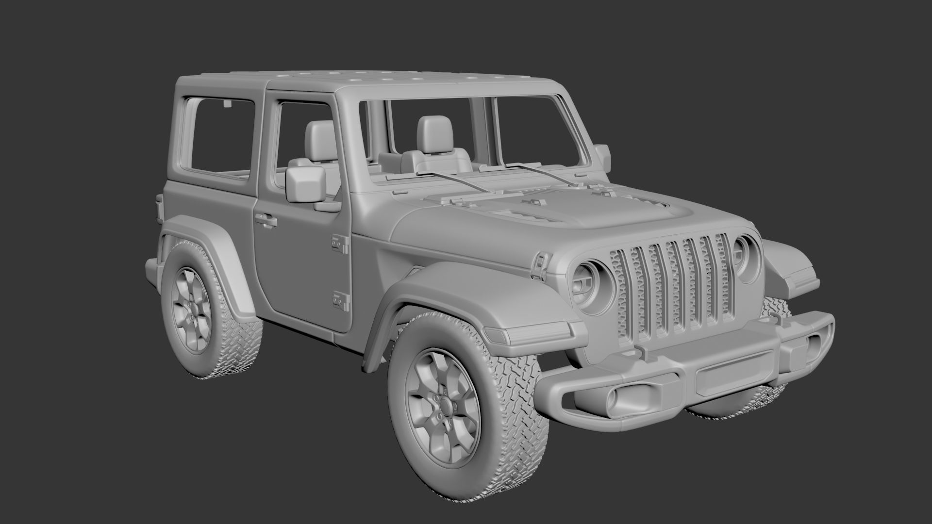 Jeep Wrangler 2Door 2022 free 3D model 3D printable | CGTrader