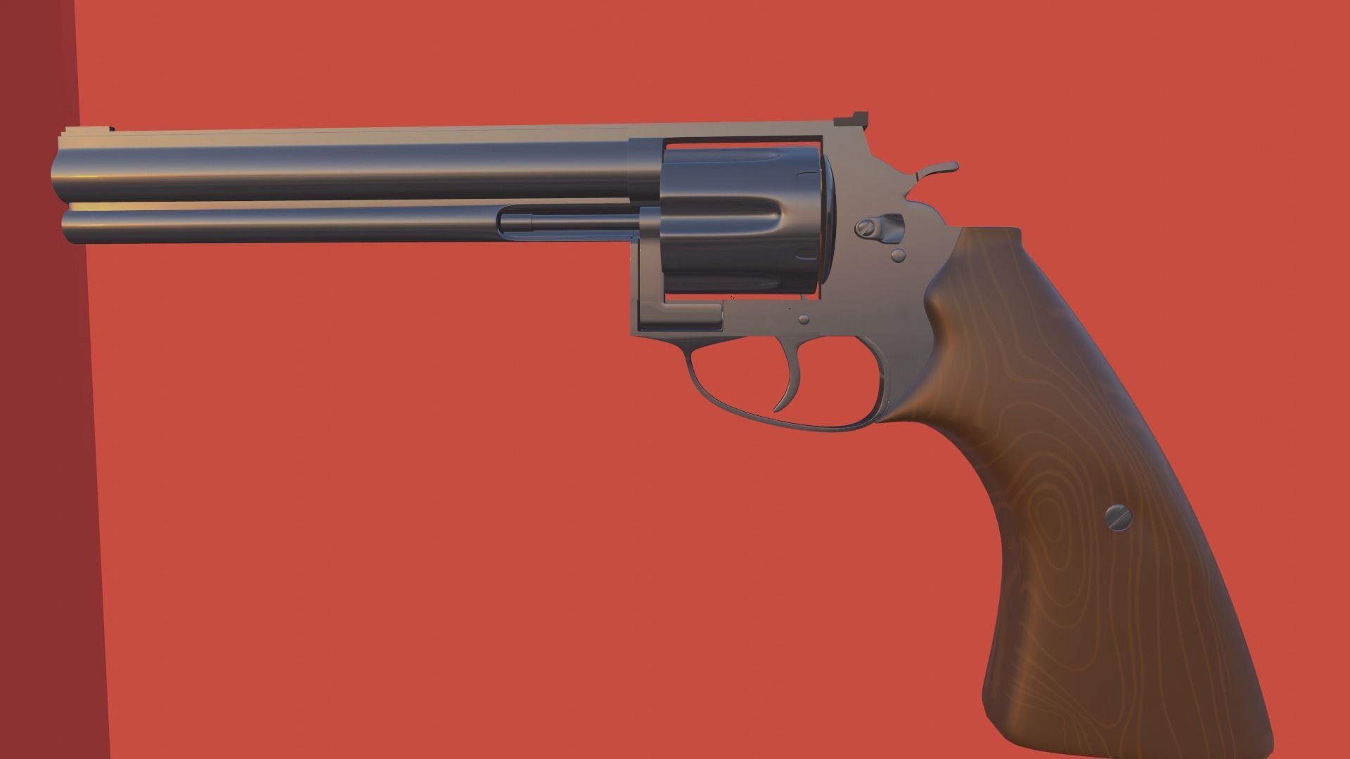 Realistic animated 6 shot revolver free 3D model animated | CGTrader