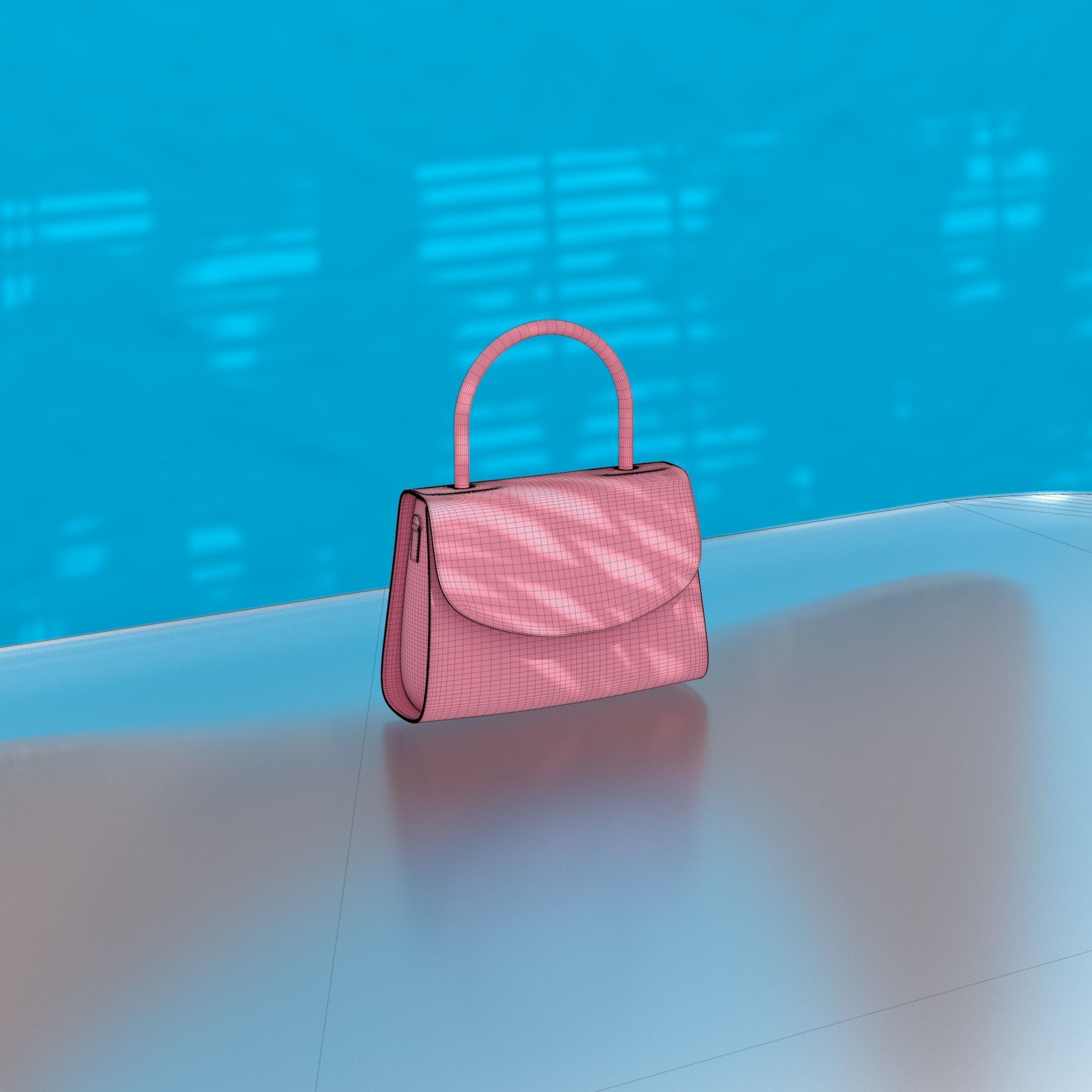 Handbag on table 3D model | CGTrader