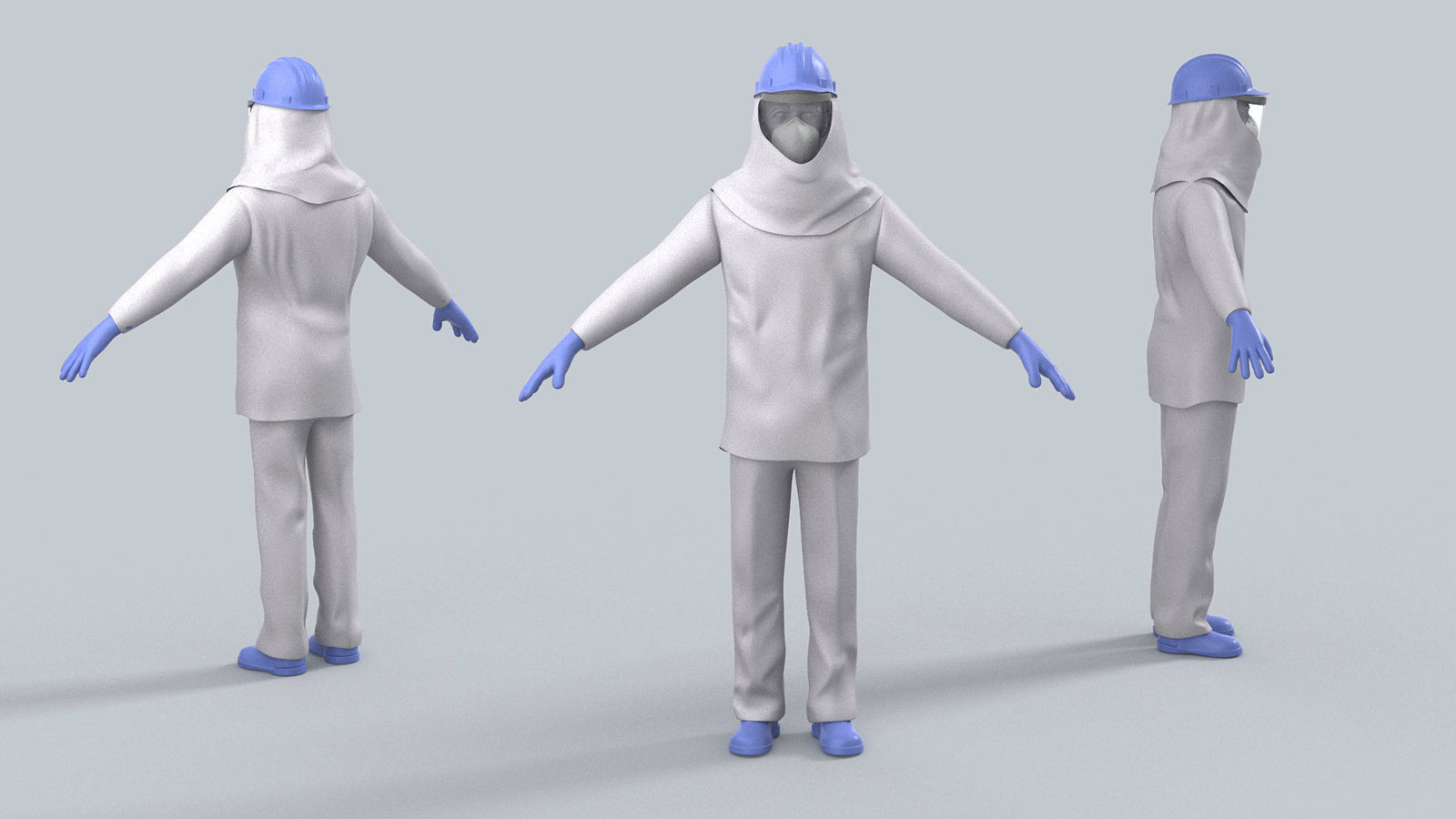 PPE Doctor Clothing Man 3D model animated | CGTrader