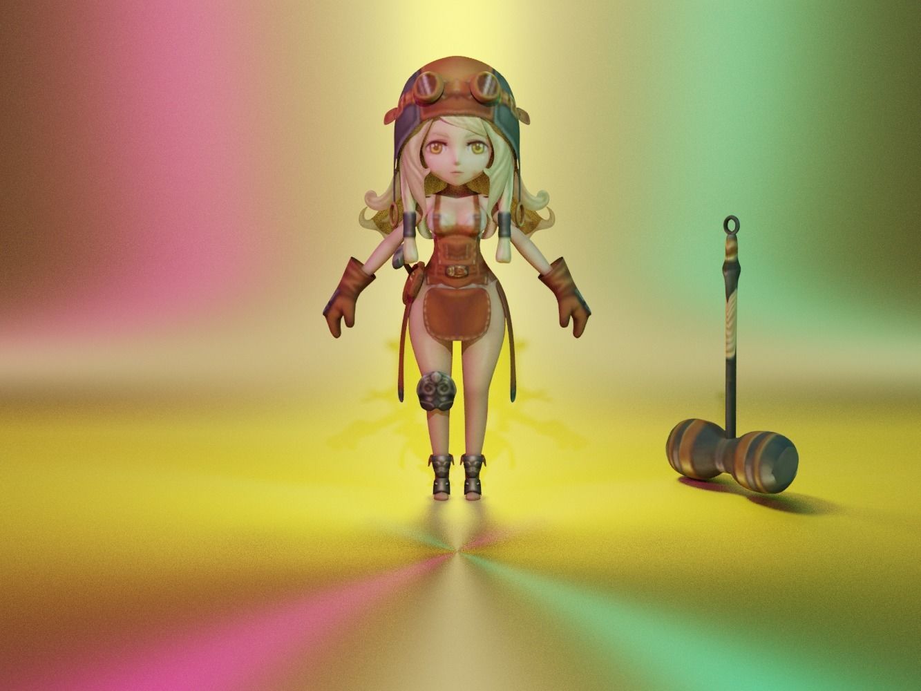 3D model Japanese characters and weapons pack VR / AR / low-poly | CGTrader