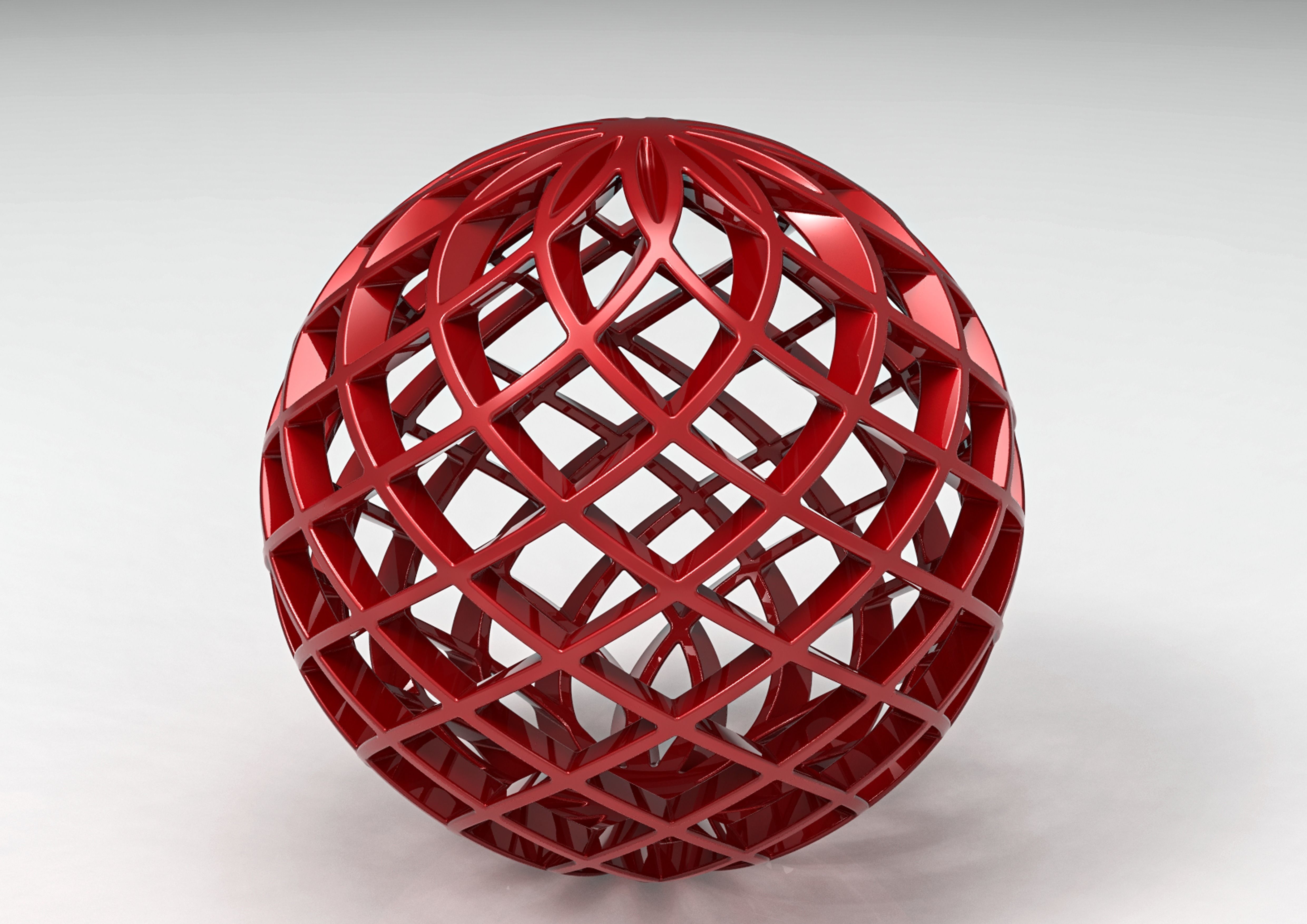 spherevex ball with lattice pattern 3D model 3D printable | CGTrader