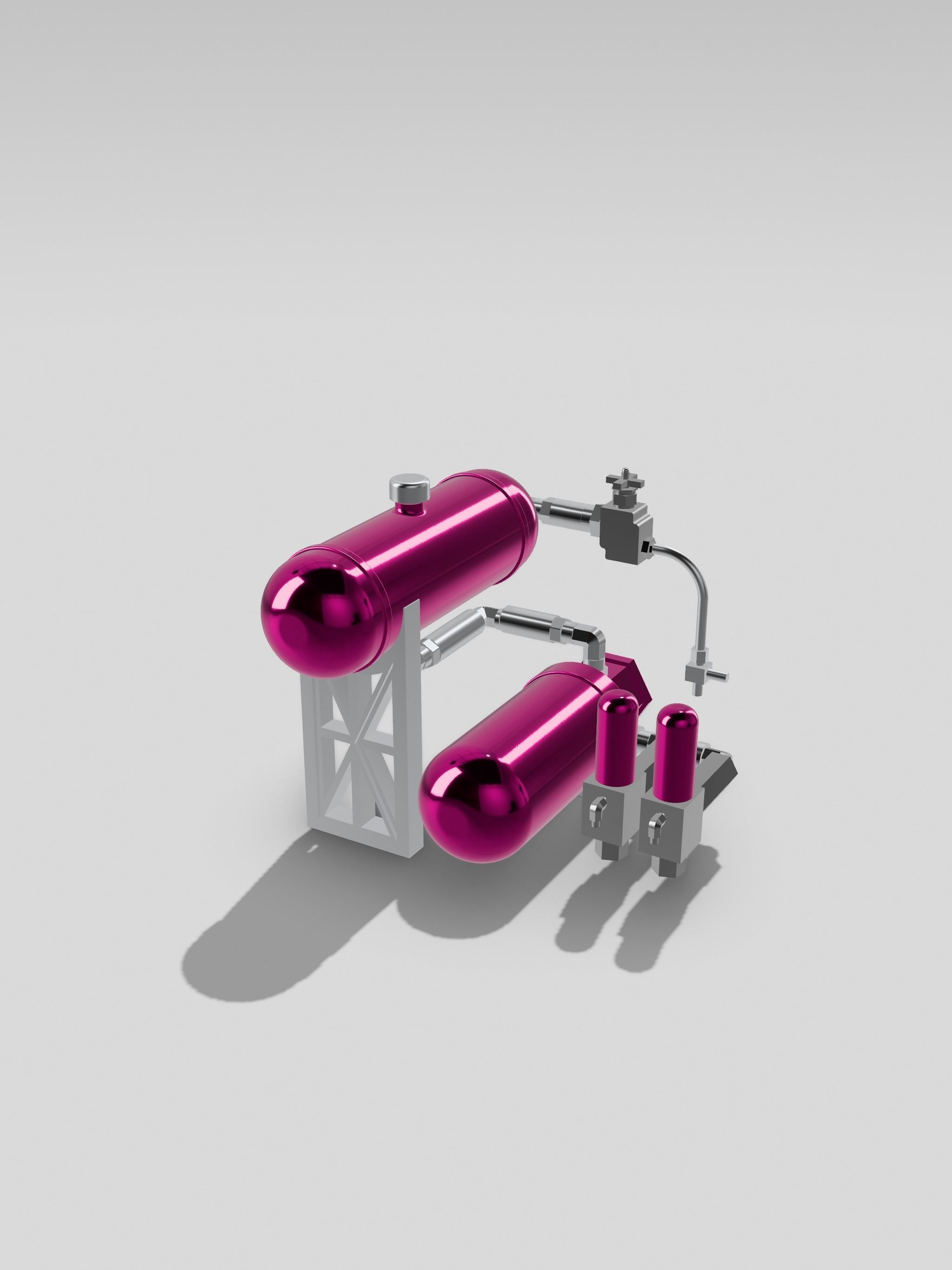 Lowrider Pesco Hydraulic Pump Assembly 4 pumps 4 tanks Bomb 3D model 3D ...