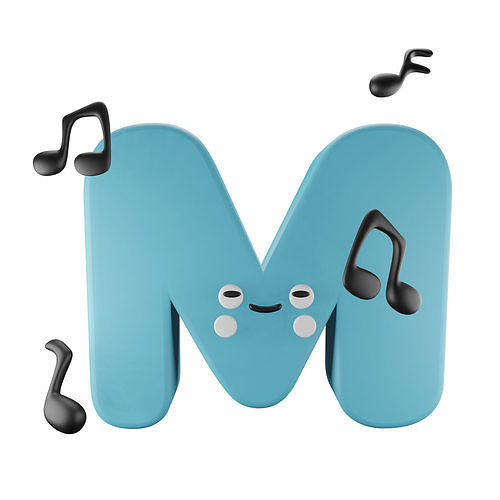 3D model Character M Alphabet VR / AR / low-poly | CGTrader