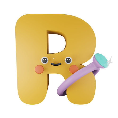 3D model Character R Alphabet VR / AR / low-poly | CGTrader
