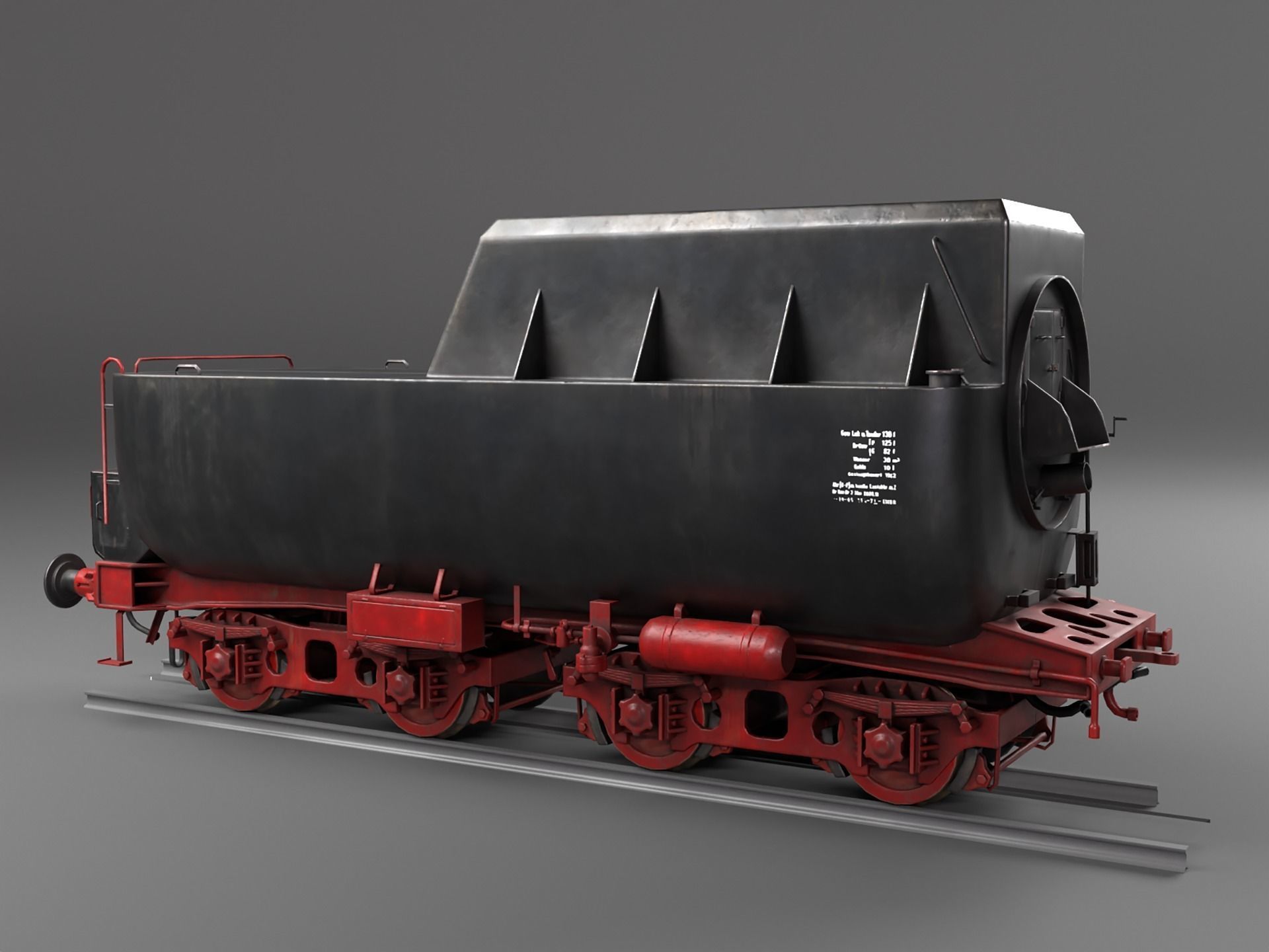 3D model BR-52 Steam Locomotive Set VR / AR / low-poly | CGTrader