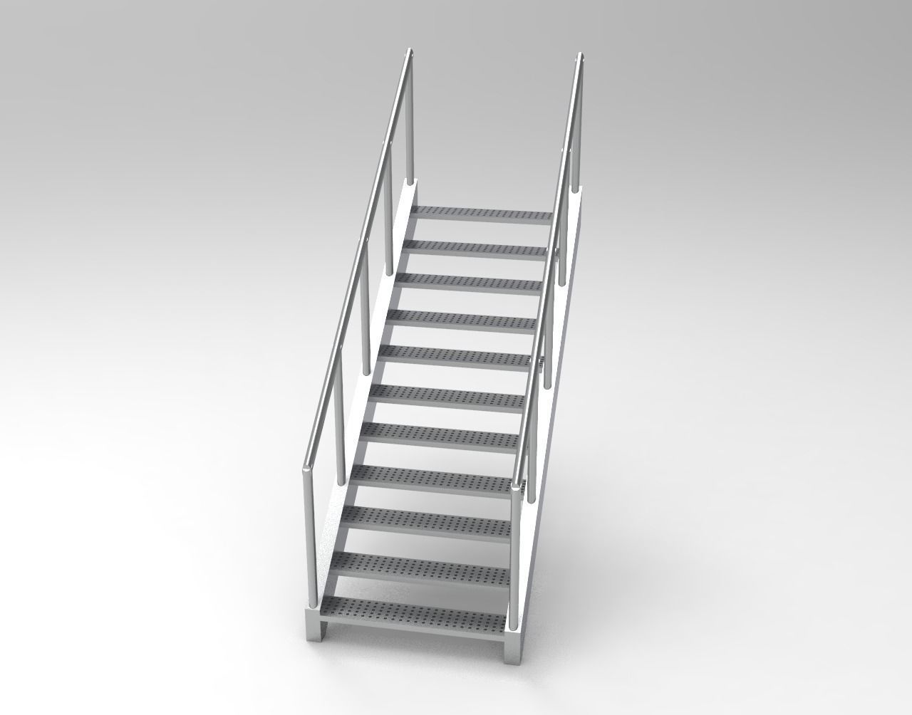 stairs metal staircase free VR / AR / low-poly 3D model animated | CGTrader