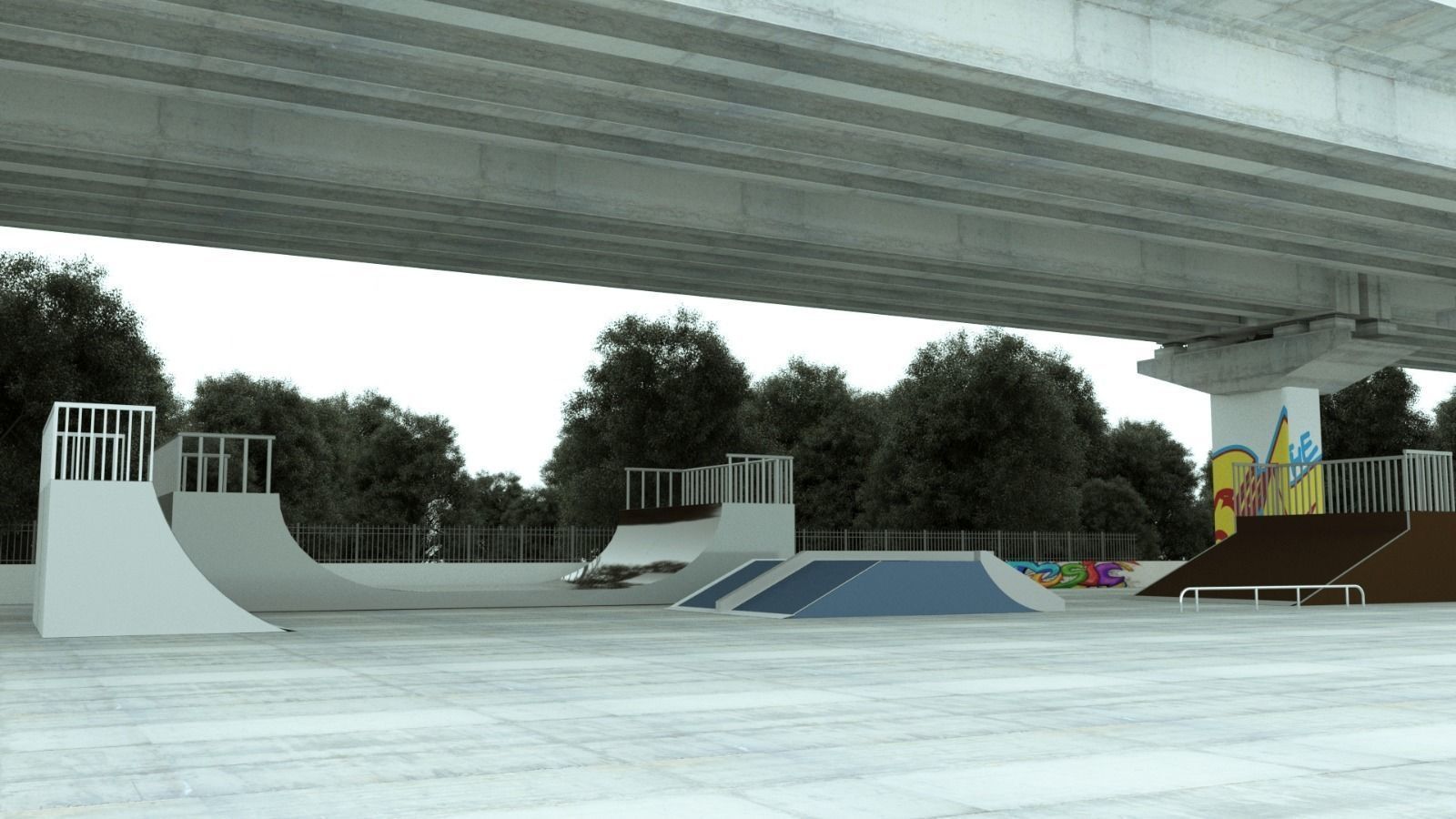 Skate Park free 3D model | CGTrader
