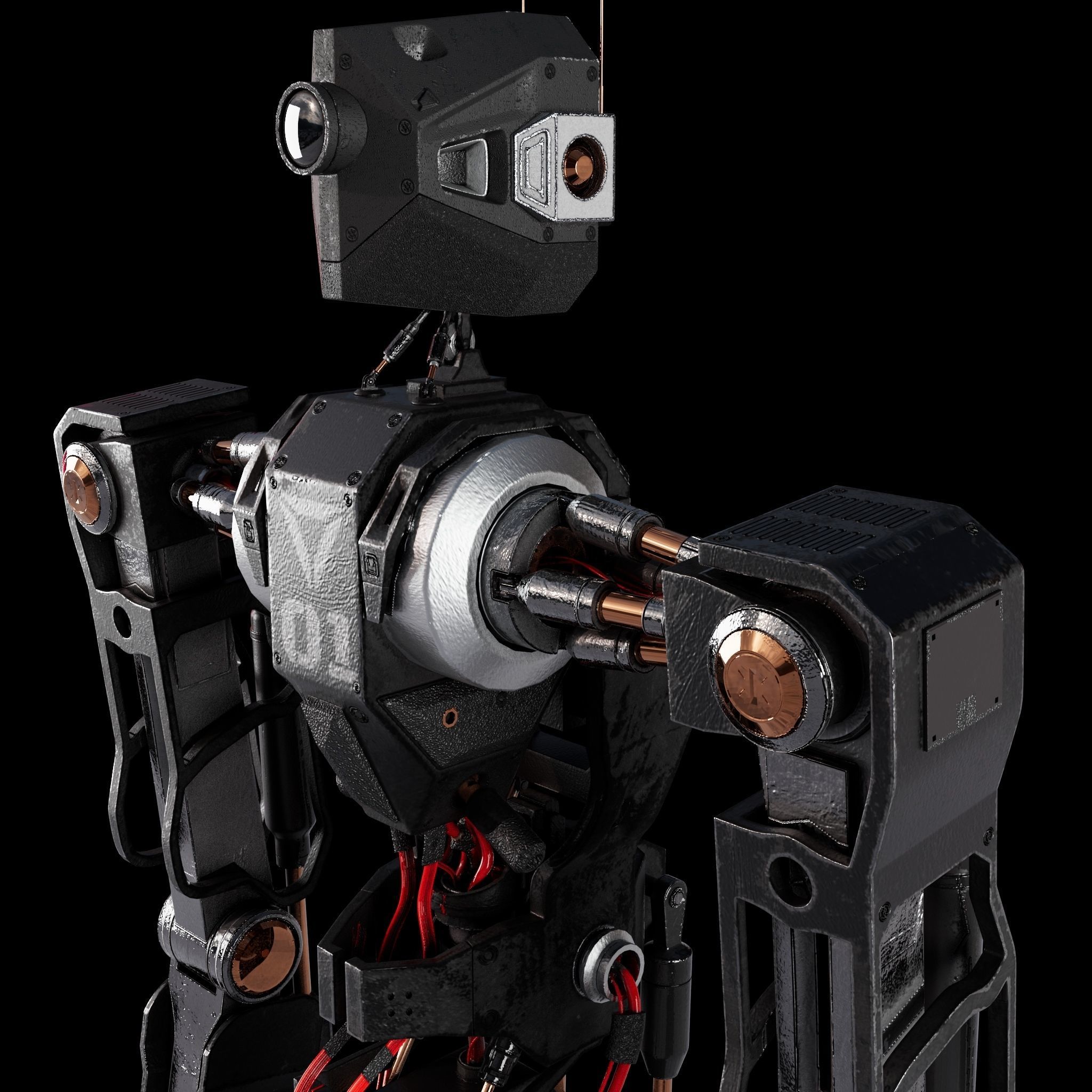 Robot-01 humanoid robot free 3D model | CGTrader