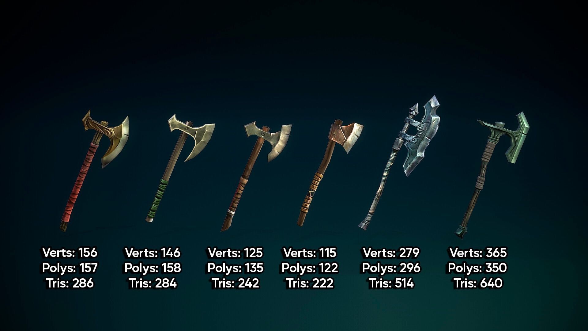 3D model Hand - painted set of 48 weapons VR / AR / low-poly | CGTrader