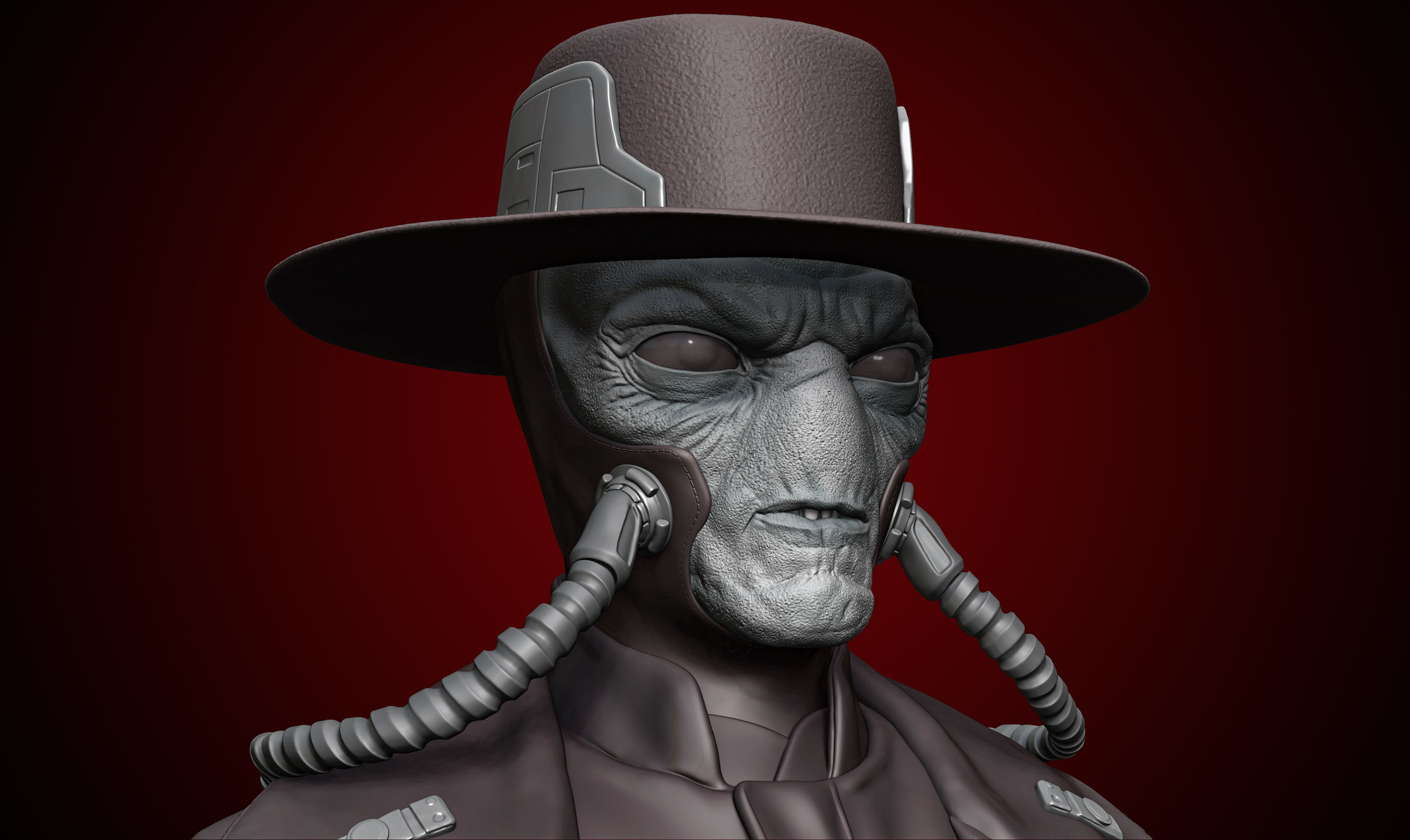 Cad Bane Bust 3D model 3D printable | CGTrader