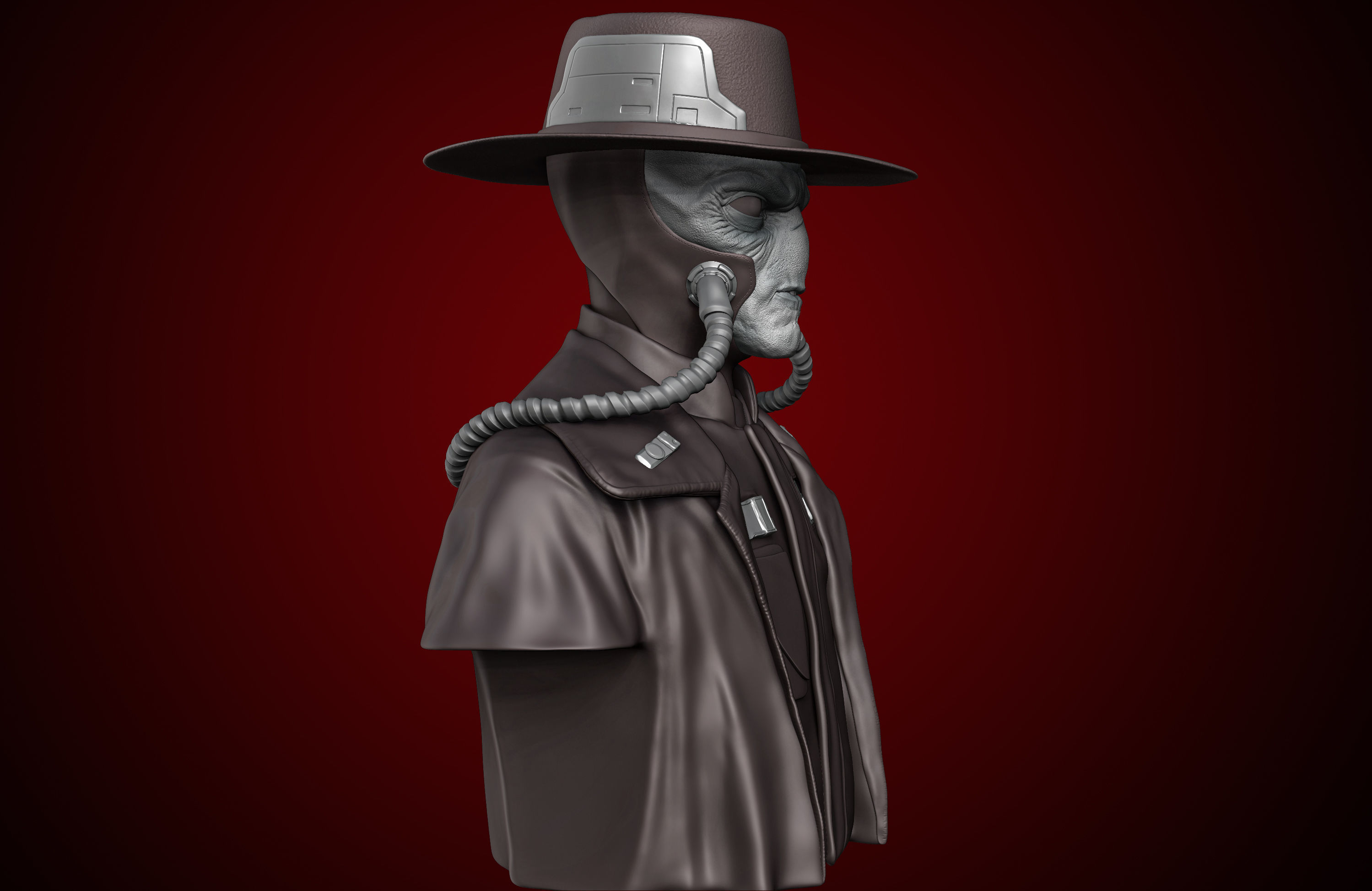 Cad Bane Bust 3D model 3D printable | CGTrader