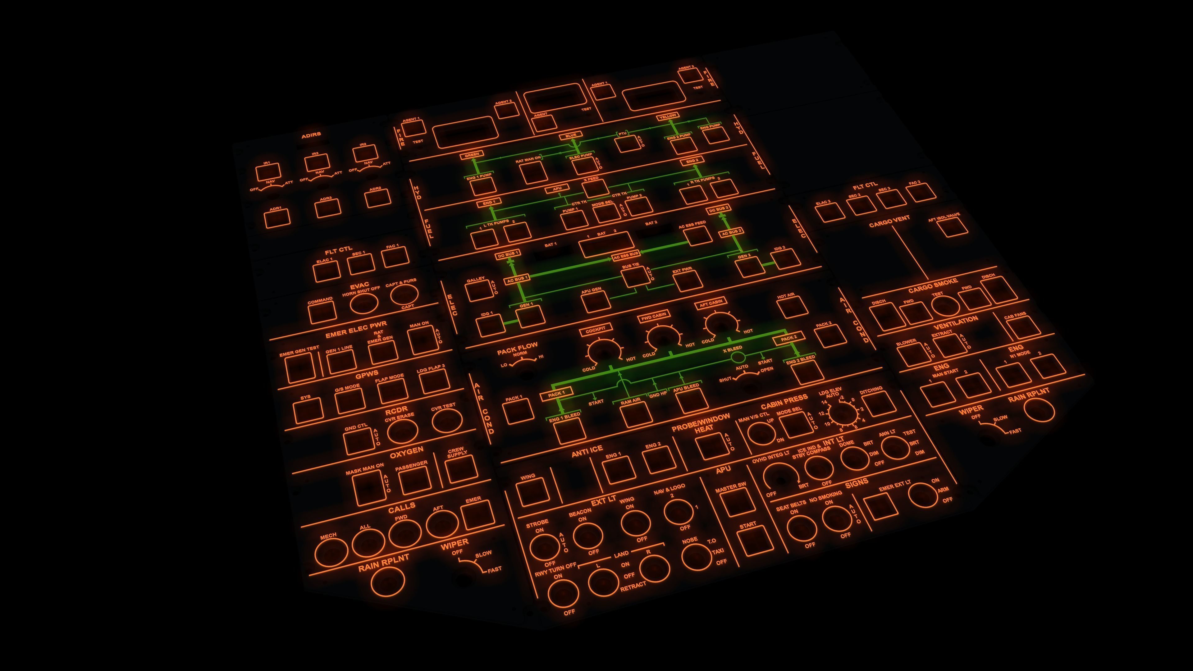 AIRBUS A320 OVERHEAD PANELS 3D model 3D printable | CGTrader
