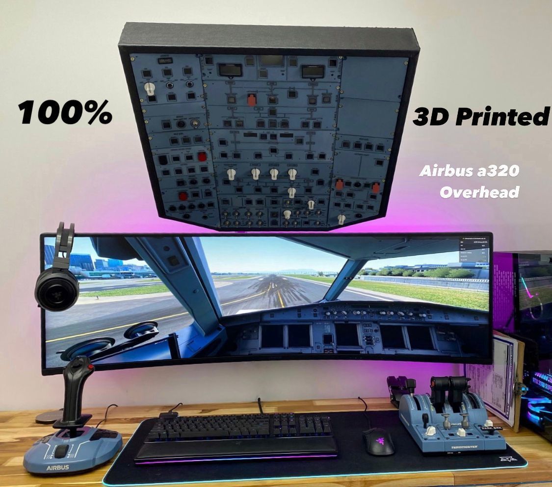 AIRBUS A320 OVERHEAD PANELS 3D model 3D printable | CGTrader