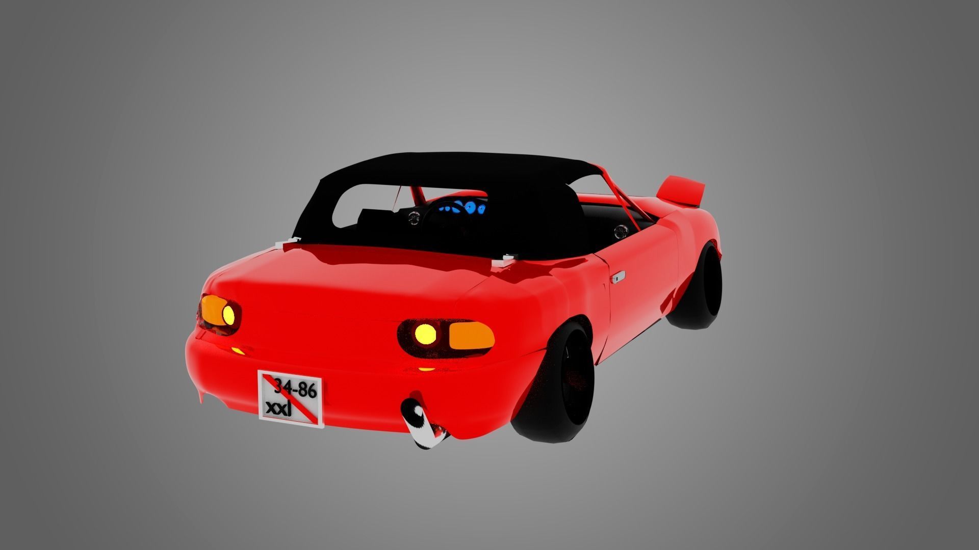 car mazda mx-5 miata 1995 low poly 3D model | CGTrader