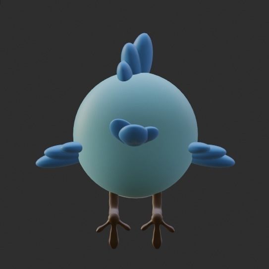 Flutter Dash free 3D model animated | CGTrader