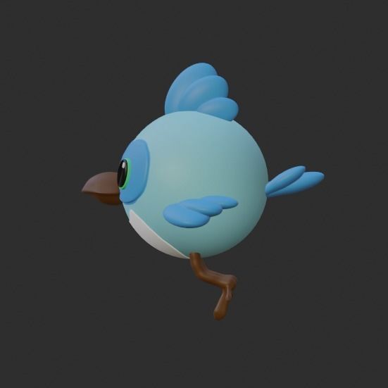Flutter Dash free 3D model animated | CGTrader