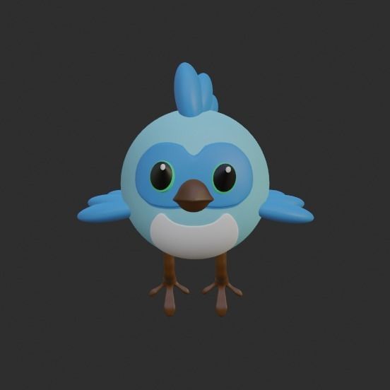 Flutter Dash free 3D model animated | CGTrader
