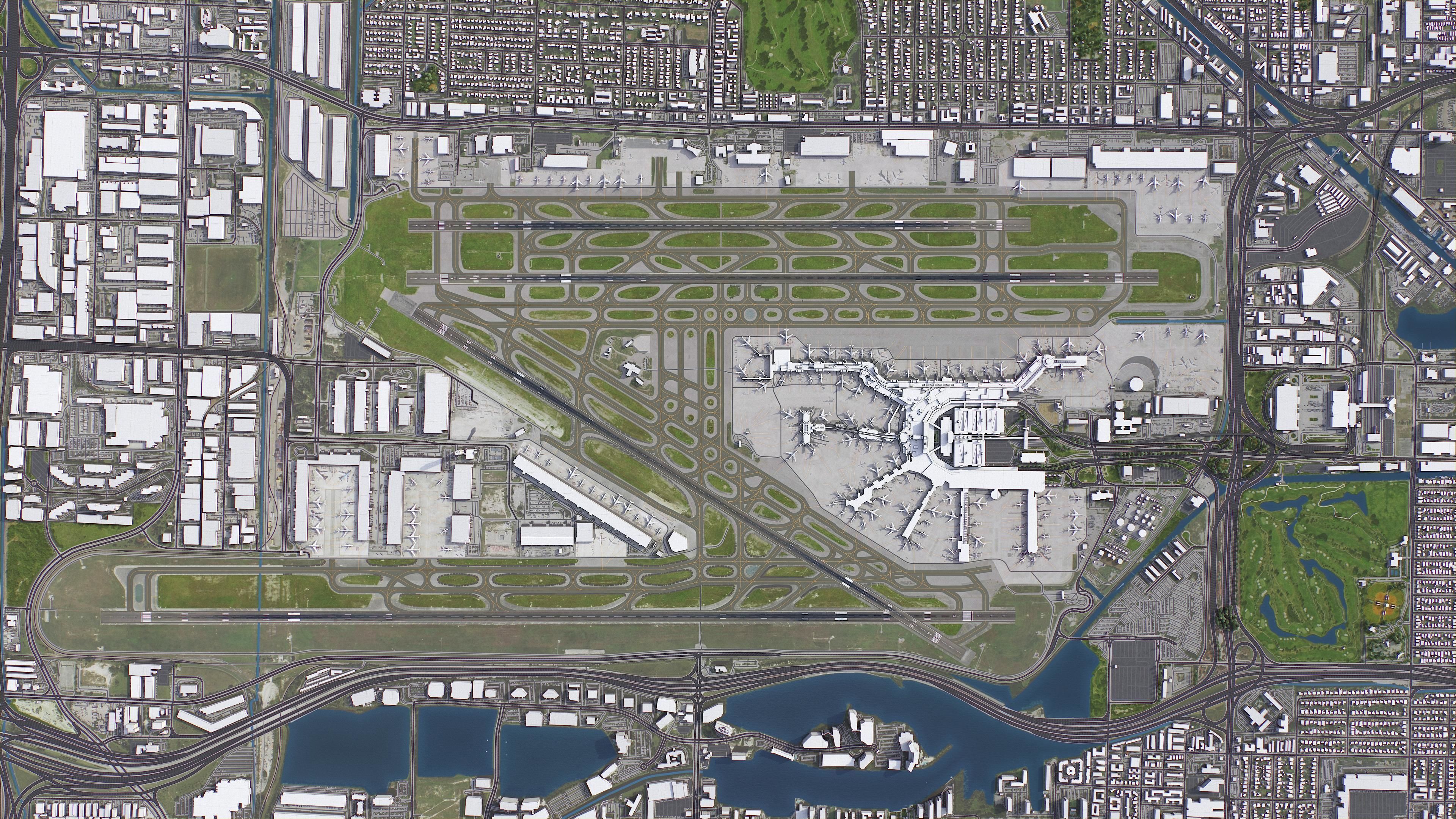 3D model Miami Airport VR / AR / low-poly | CGTrader